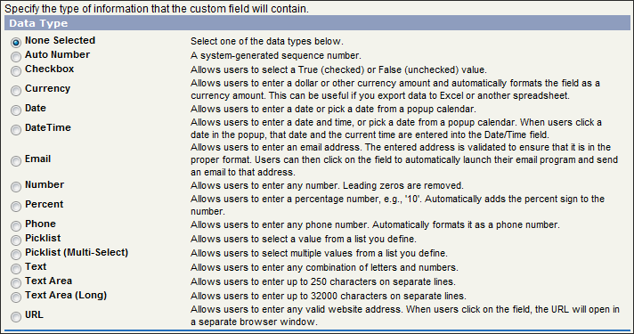 User Defined Field Properties 9123